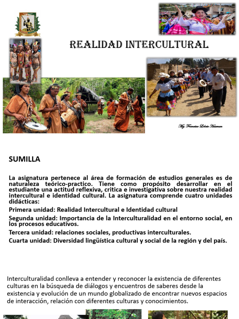 Importancia de La Interculturalidad - Semana 01 | PDF | Interculturalidad Importancia de La Interculturalidad - Semana 01 | PDF | Interculturalidad