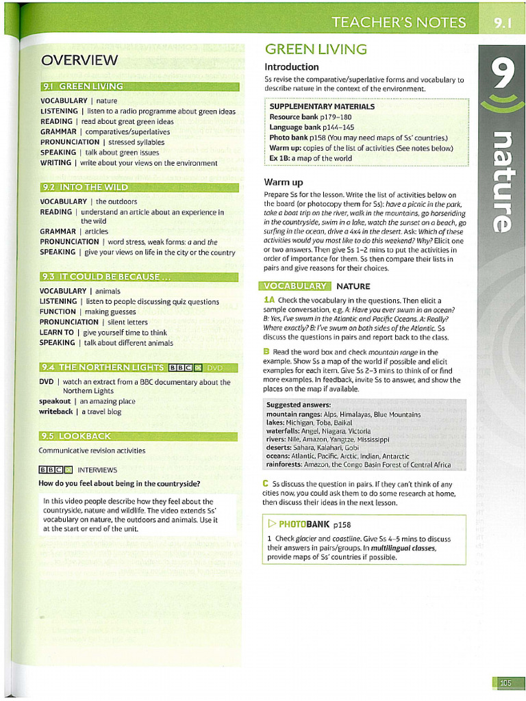 Teacher's Notes 9 | PDF
