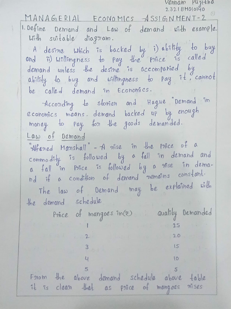 ME Assignment-2 - Vennam Pujitha | PDF | Demand | Elasticity (Economics)
