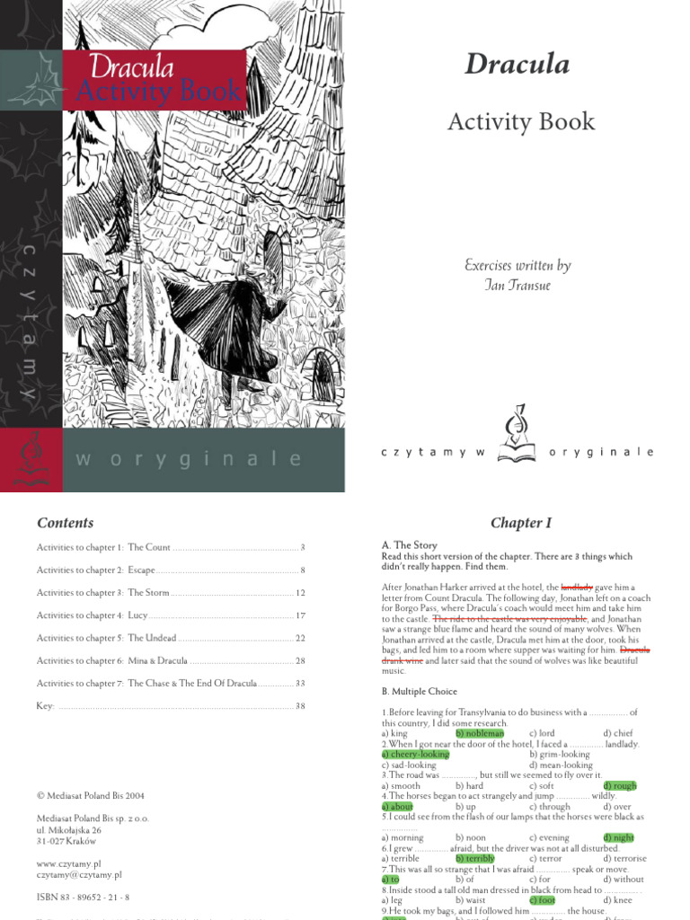 Dracula Activity Book: Chapter 1 Exercises | PDF | Mina Harker | Dracula