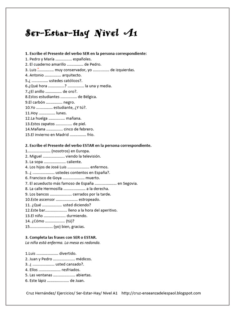 Ser Estar Hay | PDF | España | Madrid