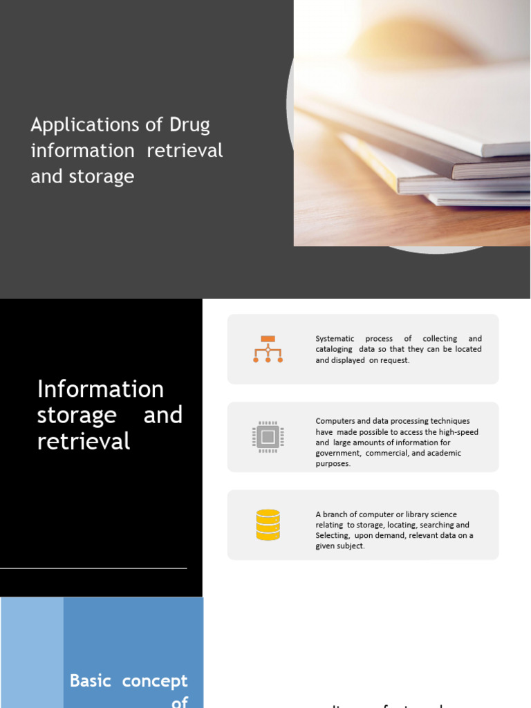 Drug Information Storage and Retrieval | PDF | Computer Data Storage ...