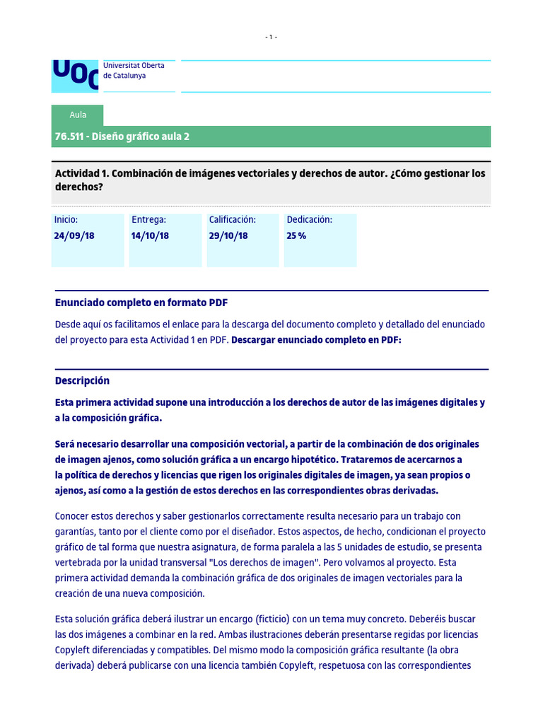 Pec 1 Enun | Descargar gratis PDF | Diseño gráfico | Ilustrador Adobe