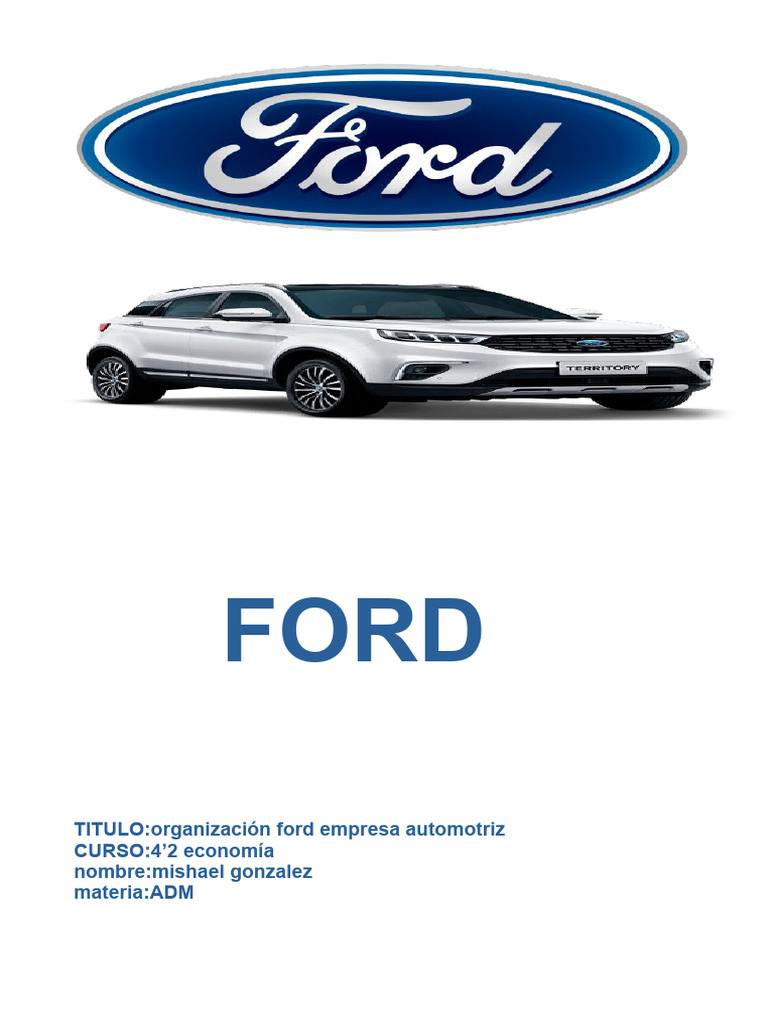 Organizacion Ford | Descargar gratis PDF | Concesionario de coches ...