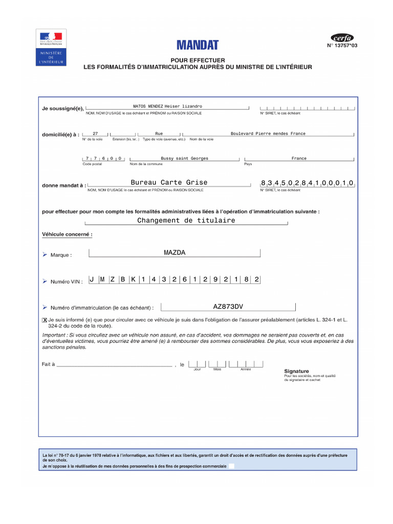 Cerfa 13757 03 | PDF