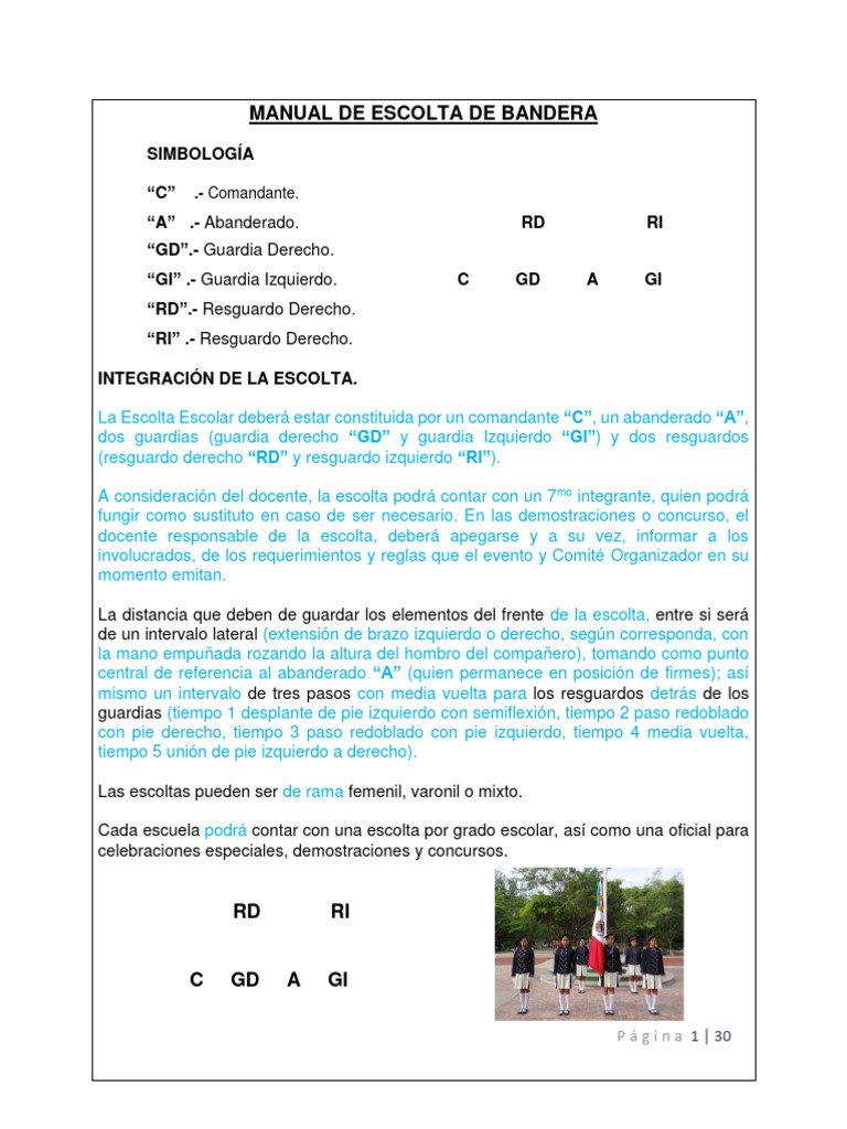 Manual de Posiciones de Escolta de Bandera | PDF | Historia