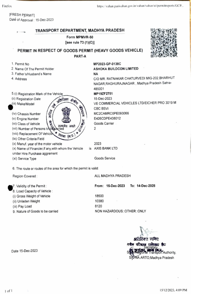 Fitness & Permit | PDF | Vehicles | Truck