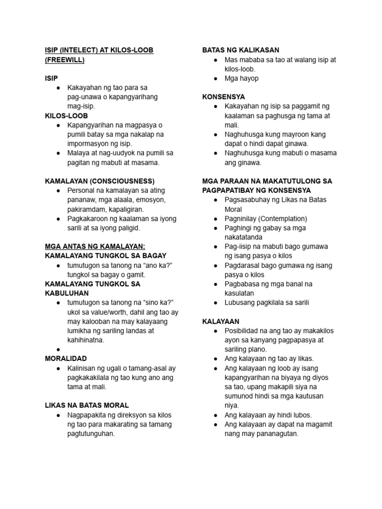 Esp 1ST Quarter G10 | PDF