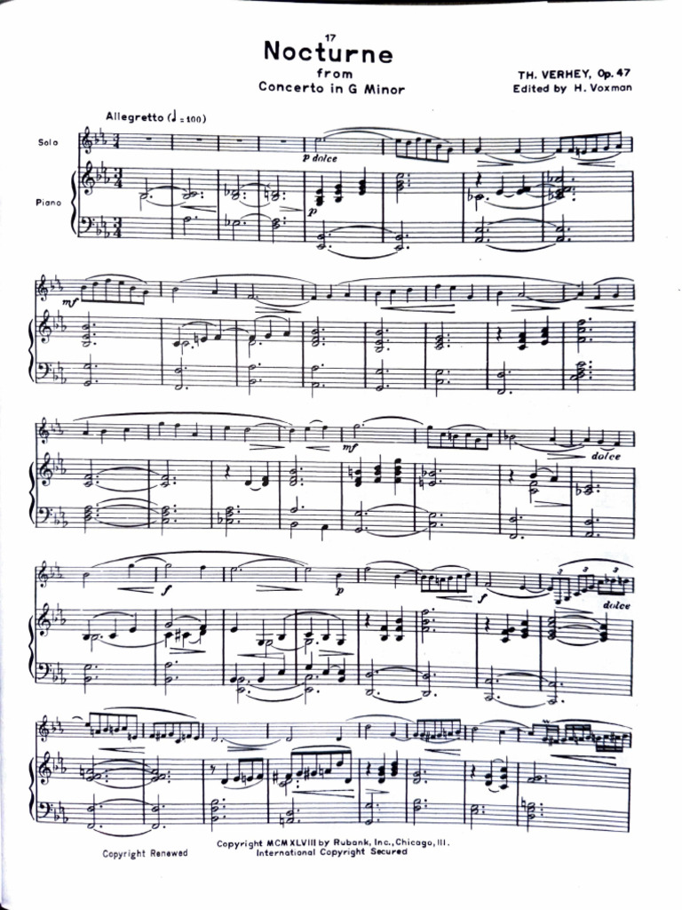 Clarinet Nocturne Piano | PDF