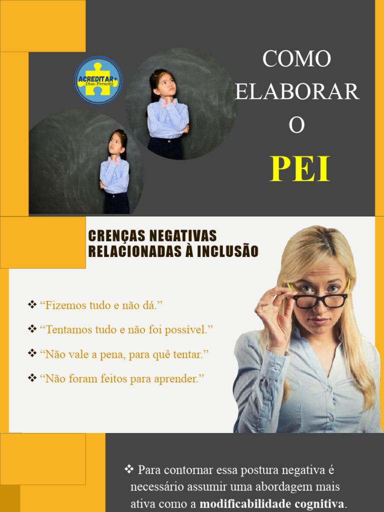 Elaboração do PEI: Guia Prático | PDF | Lição