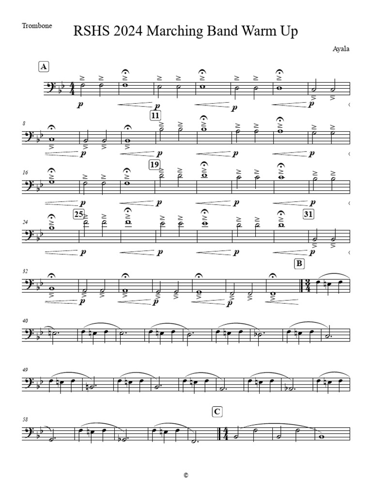 2023 Warm Up - Trombone | PDF