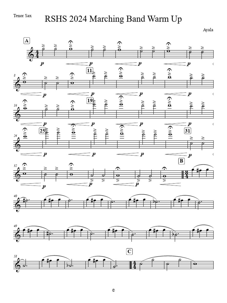 2023 Warm Up - Tenor Sax | PDF