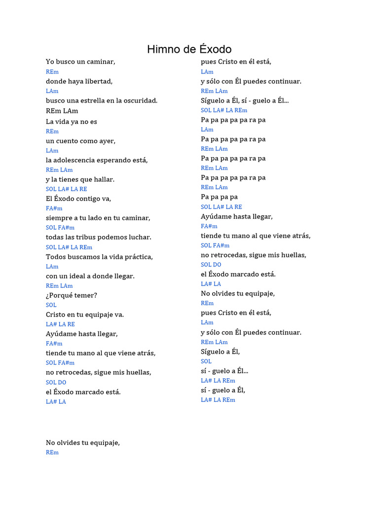 Himno de Éxodo | PDF