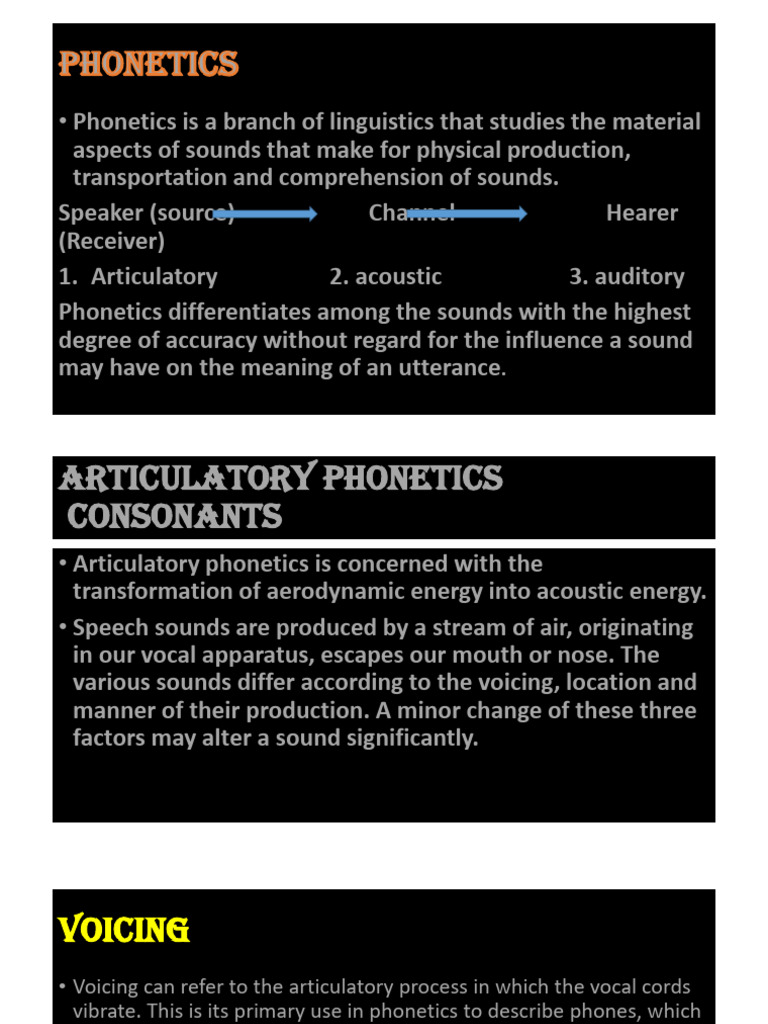 Phonetics Presentation PDF Students | PDF