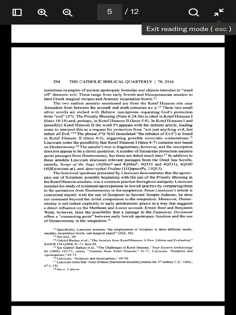 Deuteronomy in The Matthean and Lucan Temptation in Light of Early ...