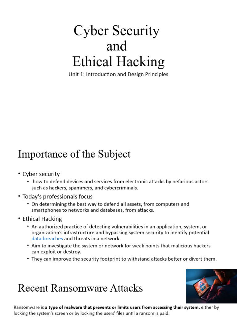 Unit1 Intro CS | PDF | Information Security | Security