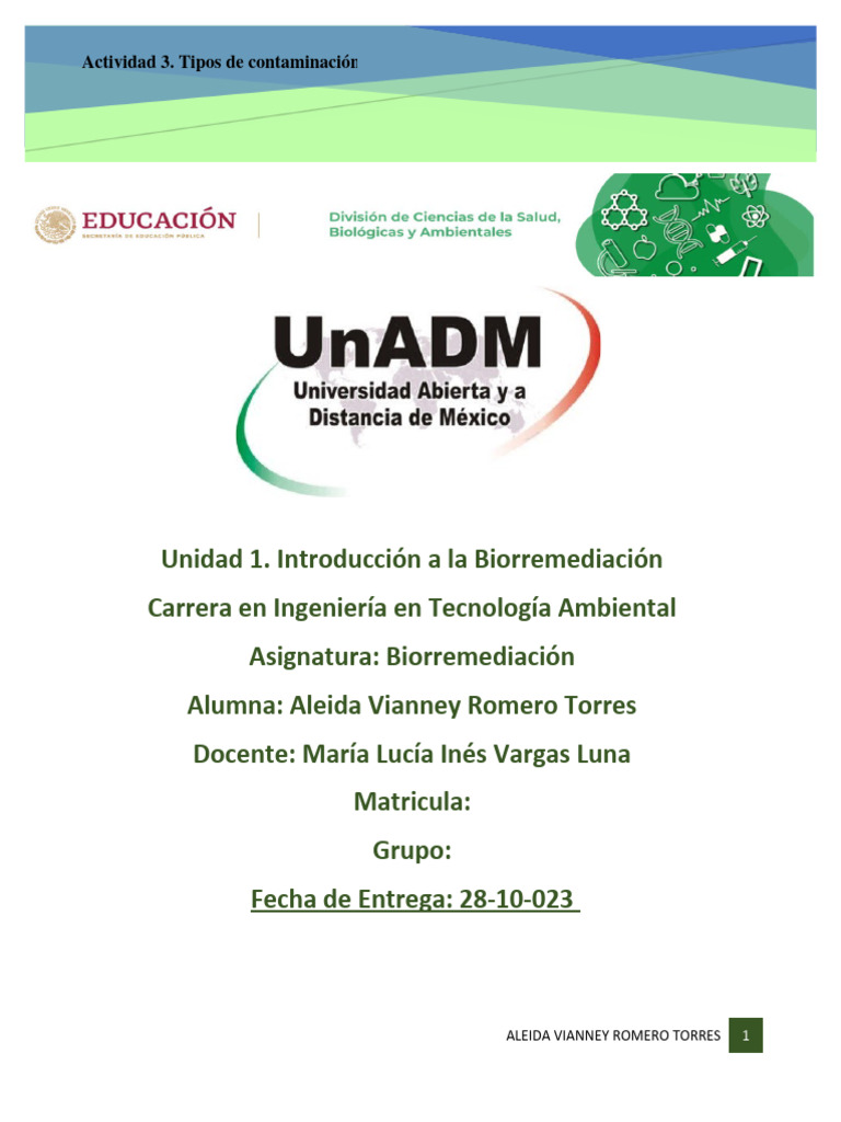 Op1 A3 U1 Avrt | PDF | Dióxido de azufre | Contaminación