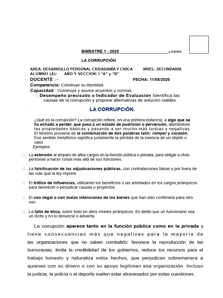 Tarea DPCC 09.TOGO | PDF | Corrupción política | Gobierno
