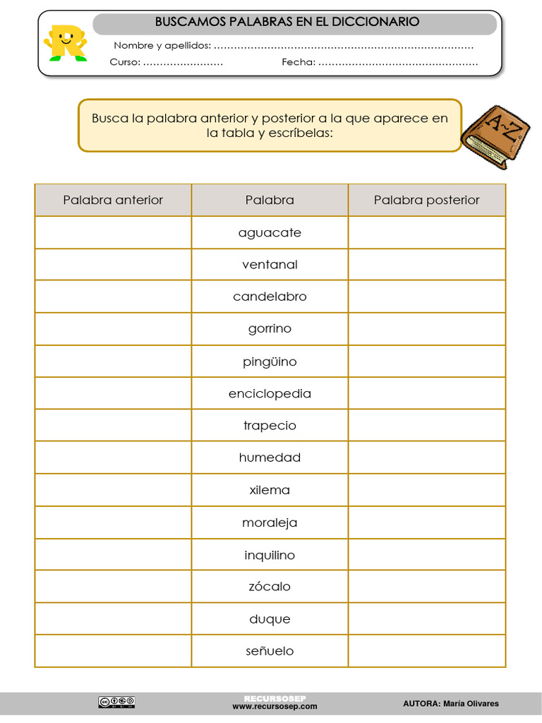 Buscar Palabras en El Diccionario | PDF