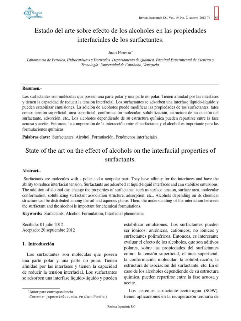 Emulsiones Con Alcohol 1 | PDF | Tensioactivo | Emulsión