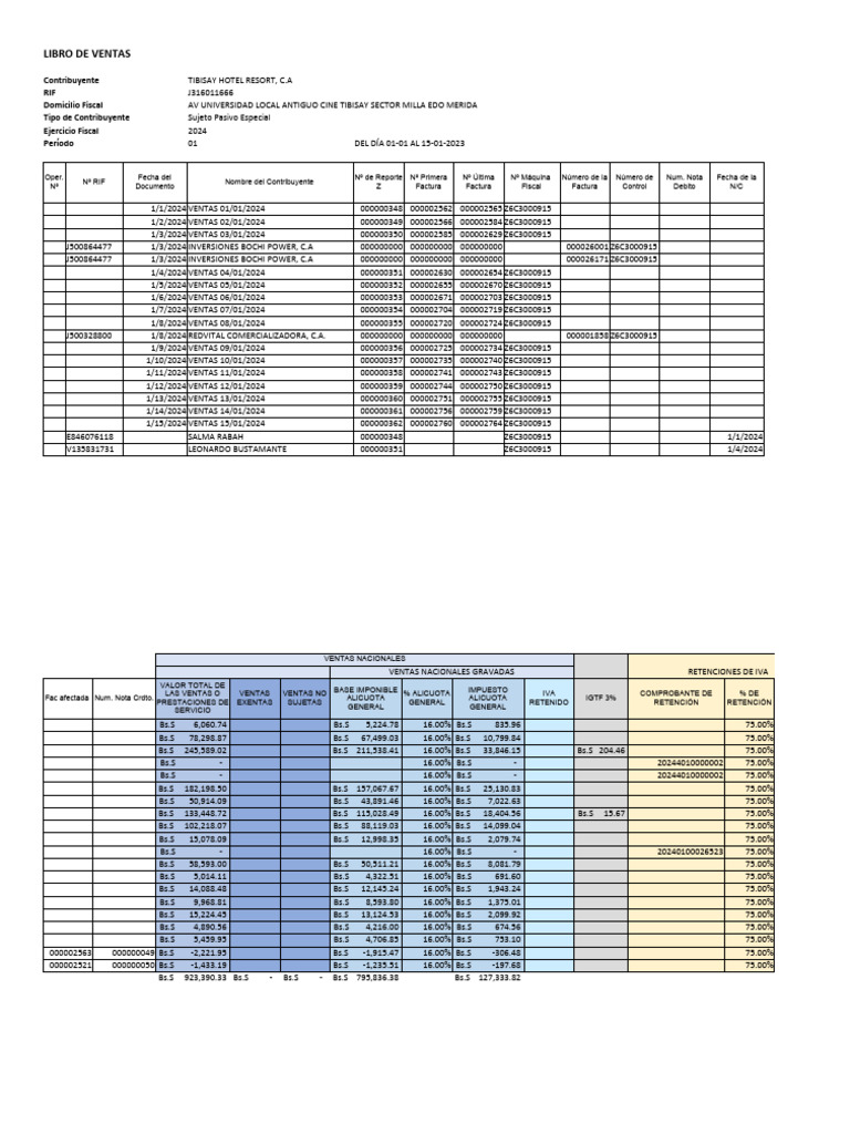 Modelo Libros Del IVA DEFINITIVO | Descargar gratis PDF | Factura | Pagos