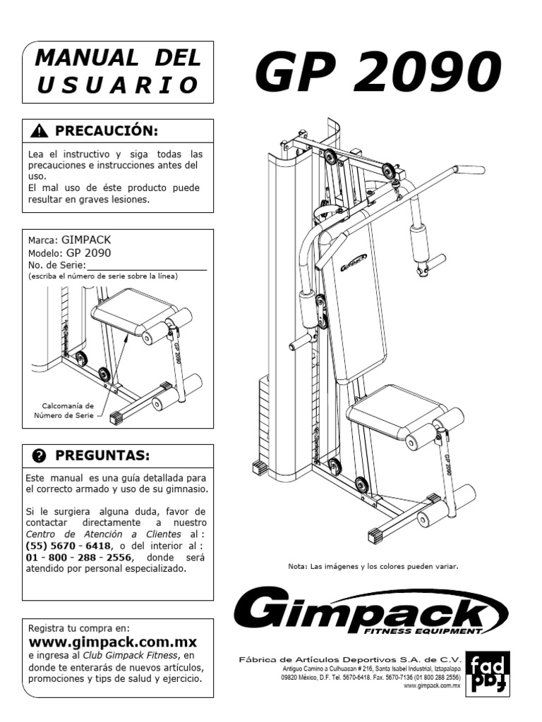 Manual GP 2090 | PDF | Tornillo | Herramientas