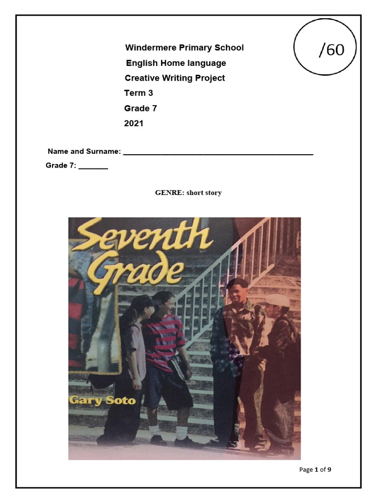 Grade 7 Creative Writing Project | PDF | Fluency | Proofreading
