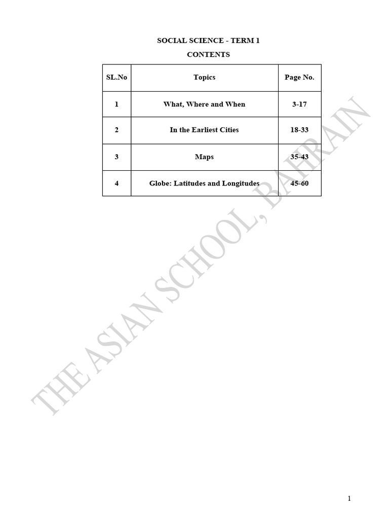 Gr.6 Social Science Workbook | PDF | Latitude | Map