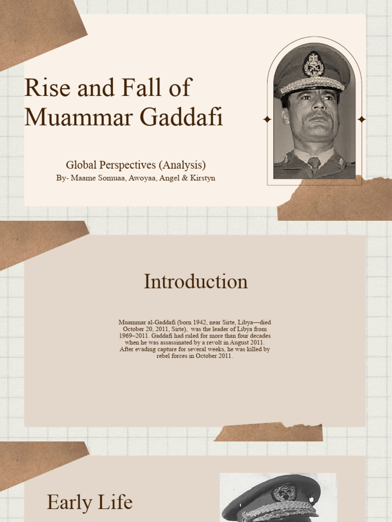 The Rise and Fall of Muammar Gaddafi | PDF | Muammar Gaddafi | Libya
