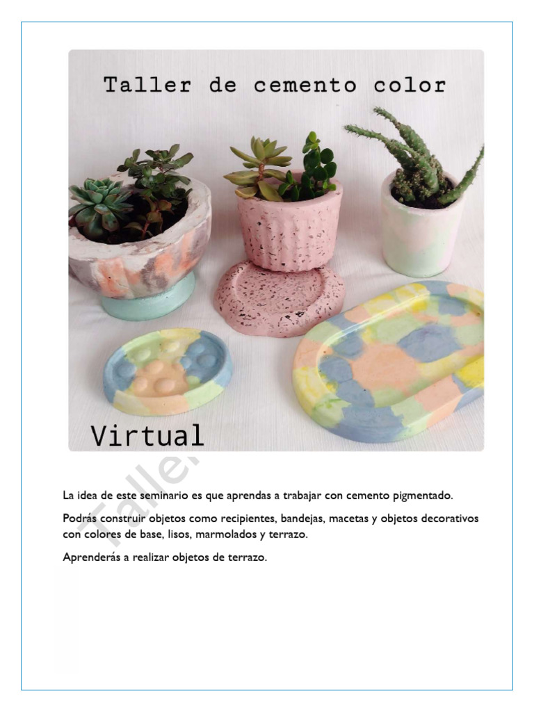 Taller de Cemento Color | PDF | Cemento | Materiales