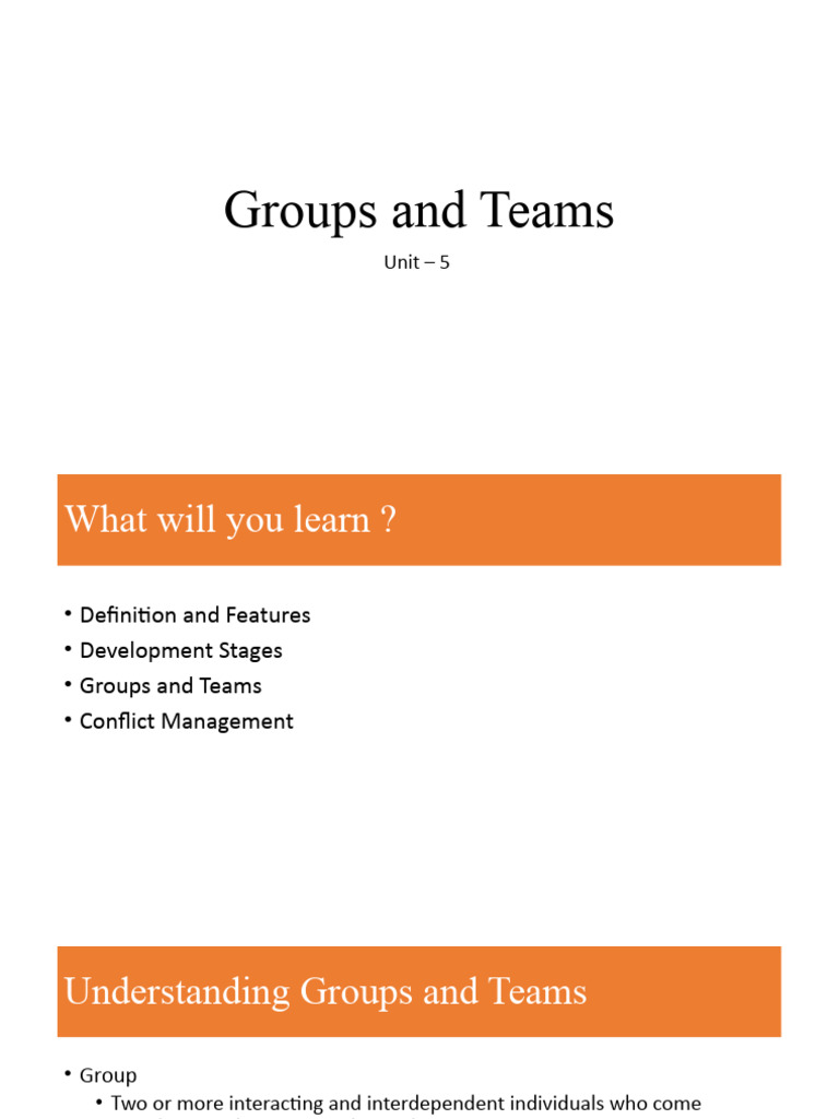 Group and Teams | PDF | Organizational Behavior | Cognitive Science