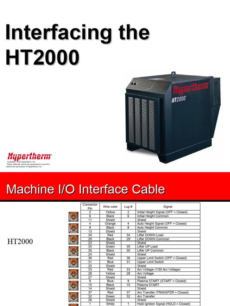 HT2000 Interface | PDF | Electric Arc | Switch