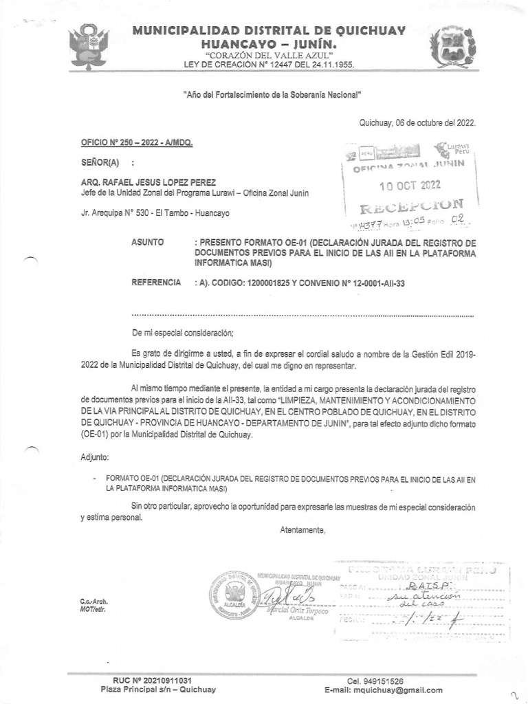 DJ - Formato Oe-01 | PDF