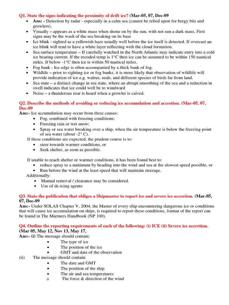Navigation SQA | PDF | Navigation | Ice