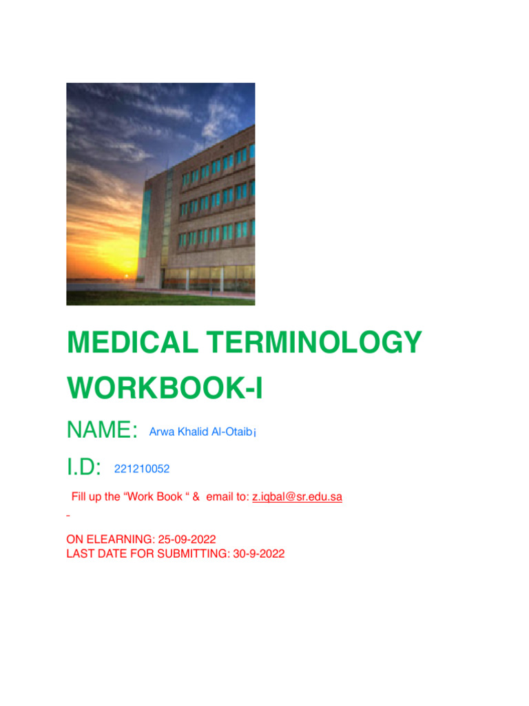 Medical Terminology Workbook Overview | PDF | Human Body | Cancer
