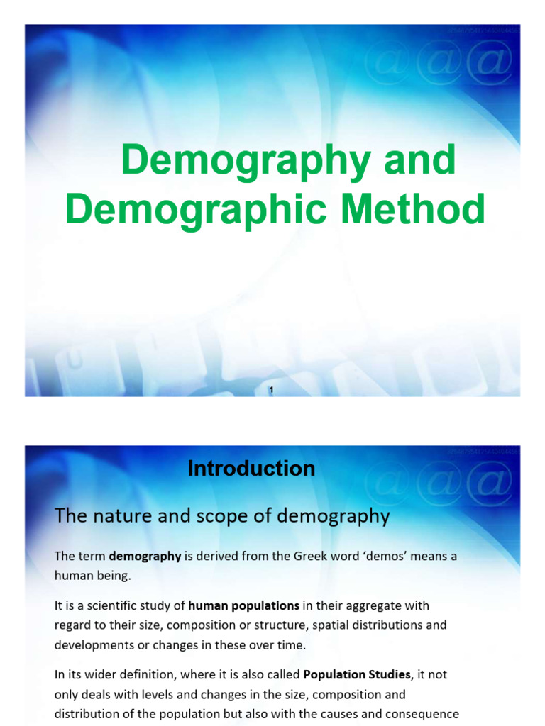Demography | PDF