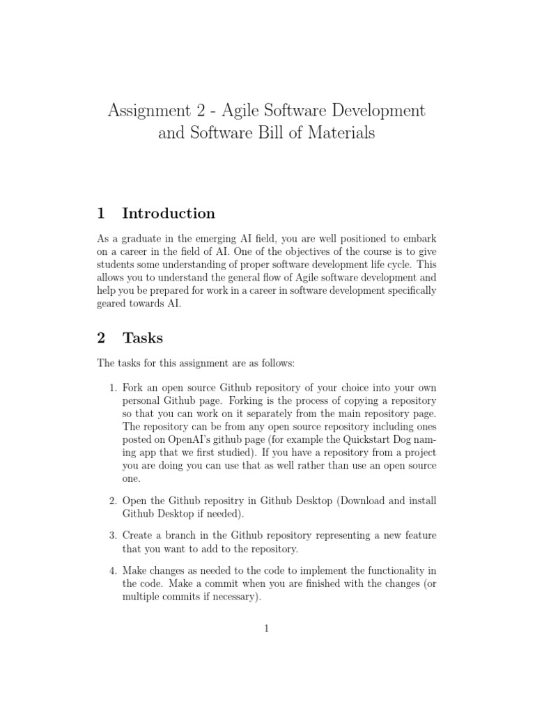Assignment 2 - Agile Software Development | PDF | Software Repository | Agile Software Development