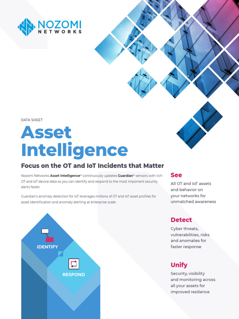 Nozomi Networks Asset Intelligence Data Sheet | PDF | Internet Of Things | Computer Security