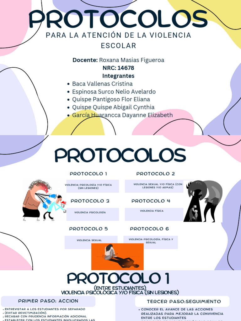 Protocolos de Atención en Violencia Escolar | Descargar gratis PDF | Violencia | Policía
