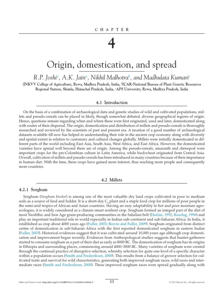 Origin, Domestication, and Spread | PDF | Crops | Staple Foods