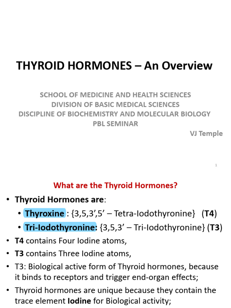 Thyroid Hormones PPP 10 | PDF | Thyroid Stimulating Hormone | Hormone