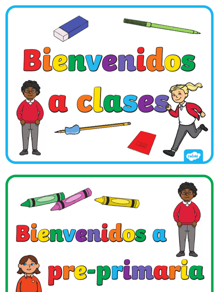 Carteles Bienvenidos A Clases Todos Los Grados - Ver - 1 | PDF
