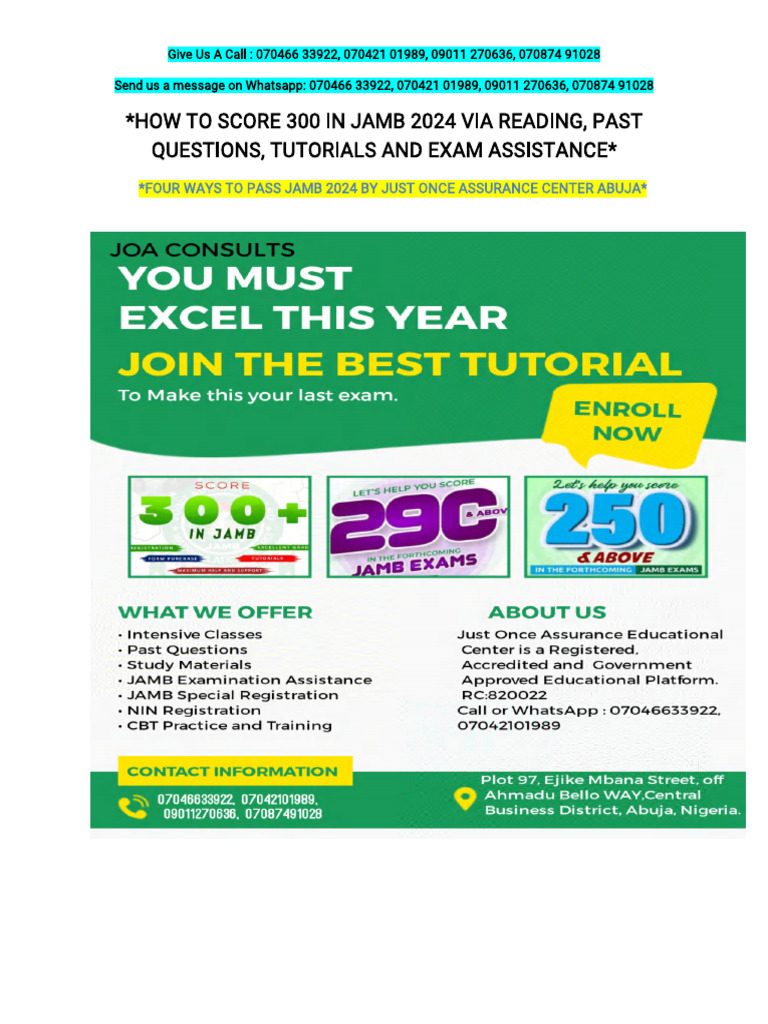 Jamb Past Questions | PDF | Physics | Mechanics