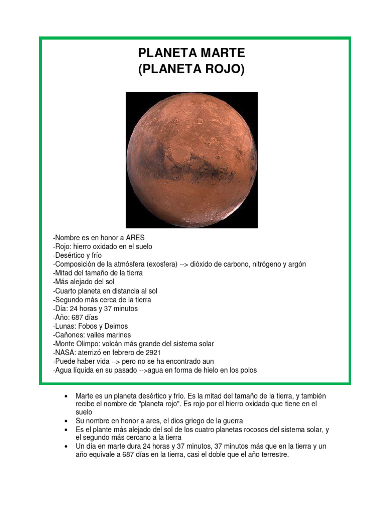Planeta Marte | PDF