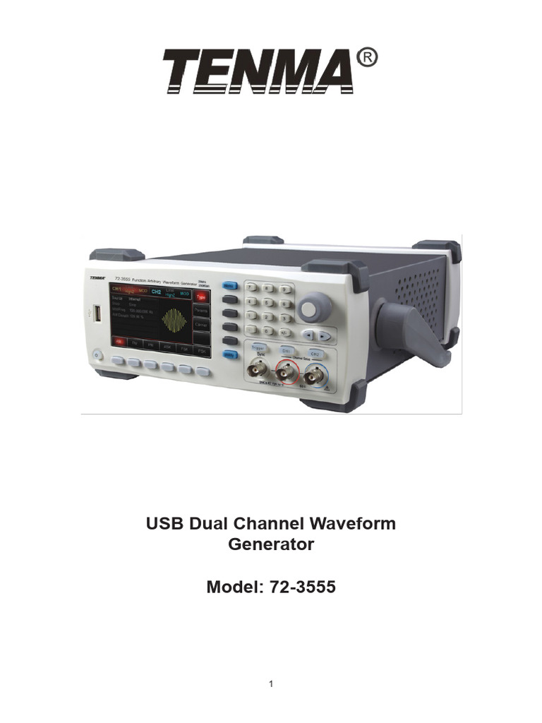 USB Dual Channel Waveform Generator Model: 72-3555 | PDF | Modulation ...