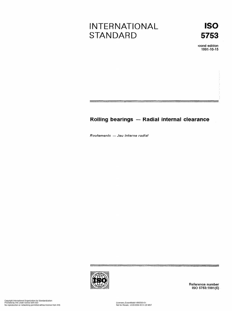 ISO 5753 Rodamientos PDF | PDF | International Organization For ...