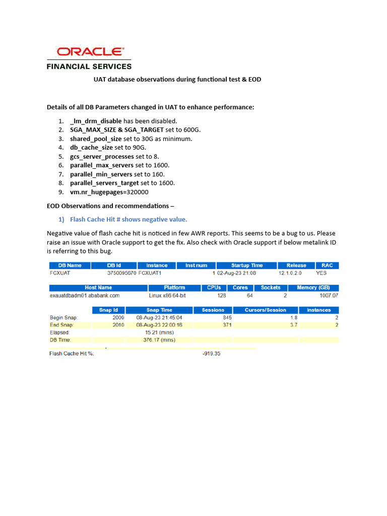 UAT Database Observations | PDF | Information Technology Management | Computer Architecture