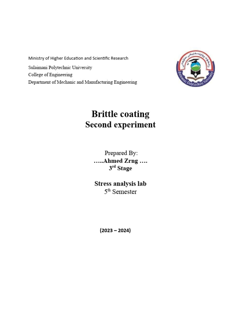 Brittle Coating | PDF | Stress (Mechanics) | Fracture
