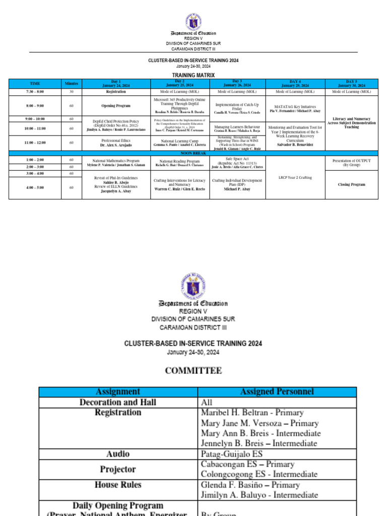 2024 Inset Cluster-Based Matrix | PDF | Learning