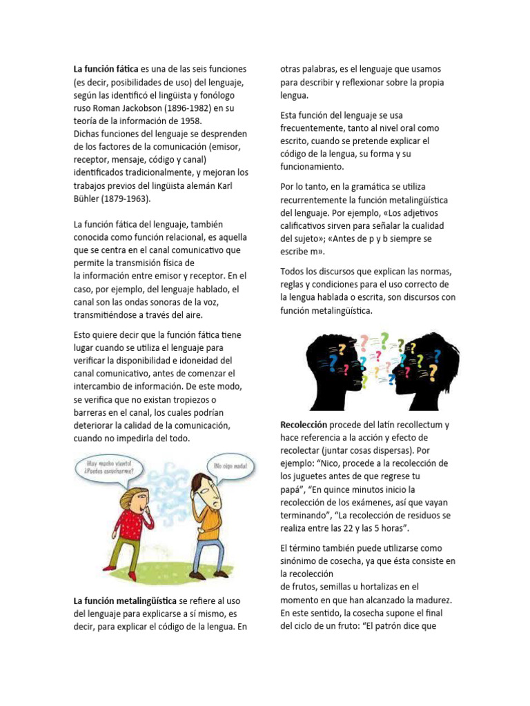 La Función Fática Es | Descargar gratis PDF | Science | Lingüística